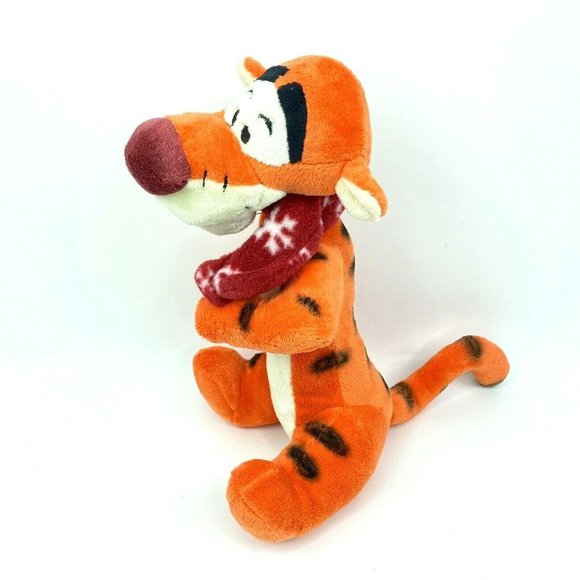 Disney | Toys | Tigger Plush Christmas Winter Snowflake Scarf Winnie ...